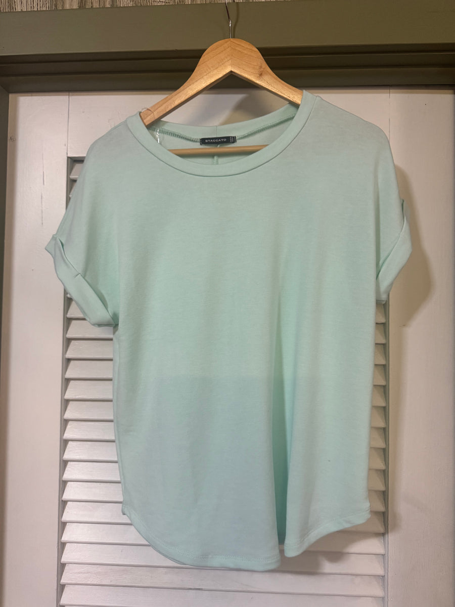 MINT ROLL UP TERRY TOP – Bella Rae Boutique